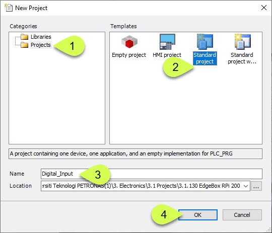 EdgeBox RPI 200 And CODESYS : Digital Input